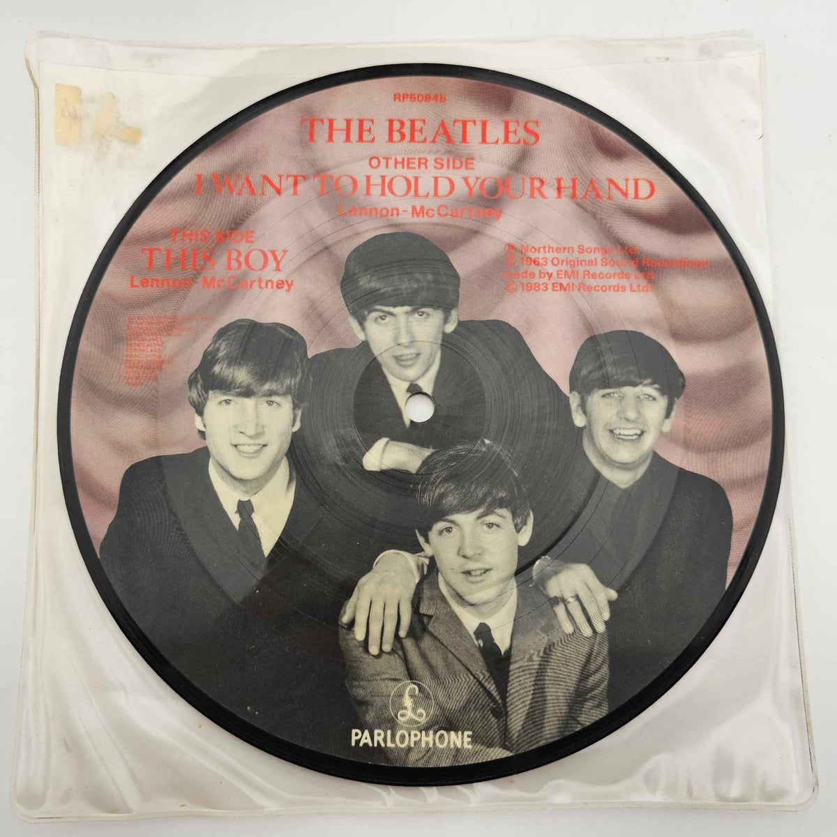 The Beatles - I Want To Hold Your Hand - 7" PICTURE DISC - UK 1983 Par