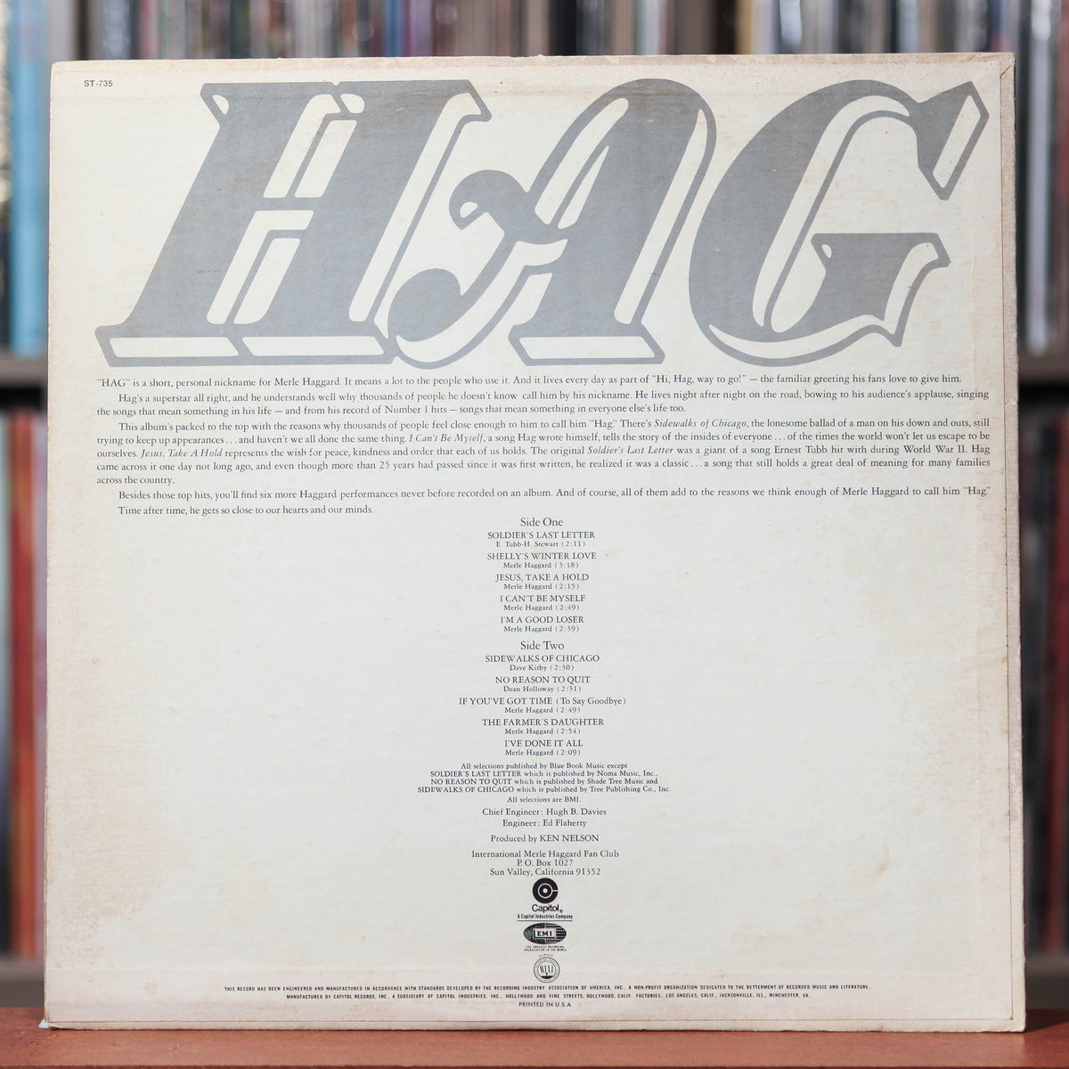 Merle Haggard And The Strangers Hag 1971 Capitol Vg Vg