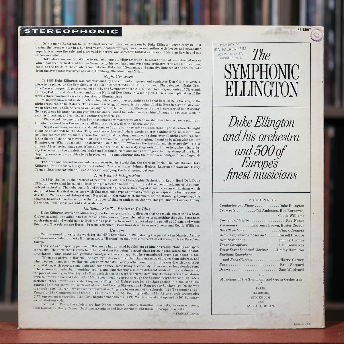 Duke Ellington and His Orchestra - The Symphonic Ellington- 1963 repri