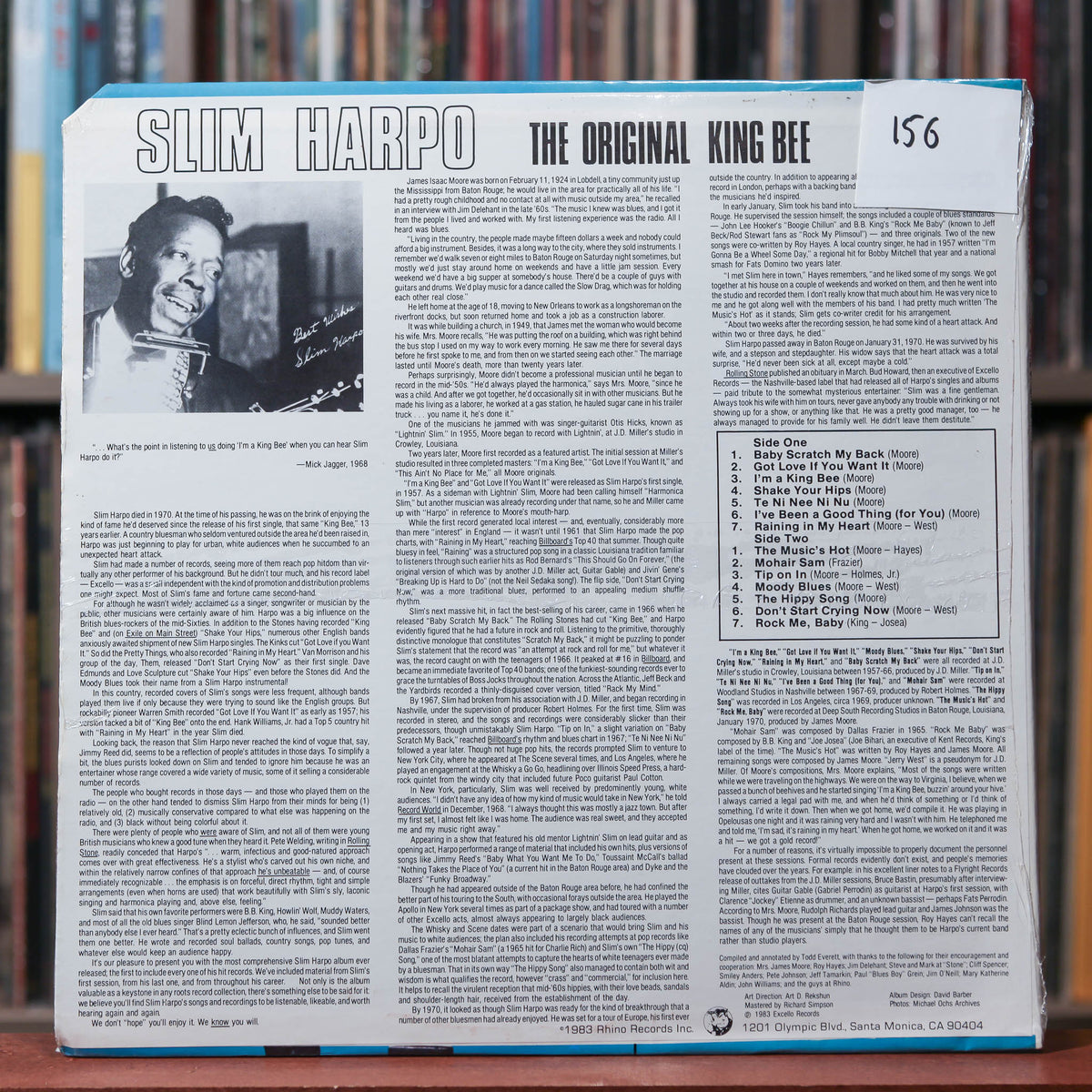 Slim Harpo - The Best Of Slim Harpo - The Original King Bee - 1983 Rhi