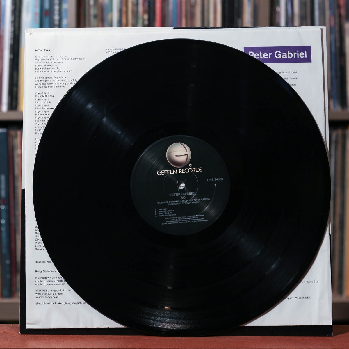 Peter Gabriel - So - PROMO - 1986 Geffen Records, EX/EX w/Hype