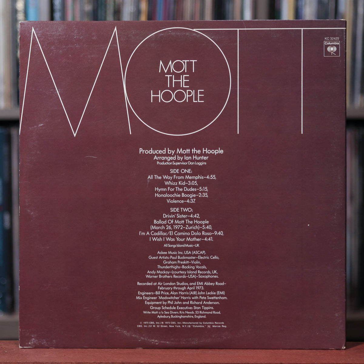 Mott The Hoople - Mott - 1973 Columbia, VG+/VG