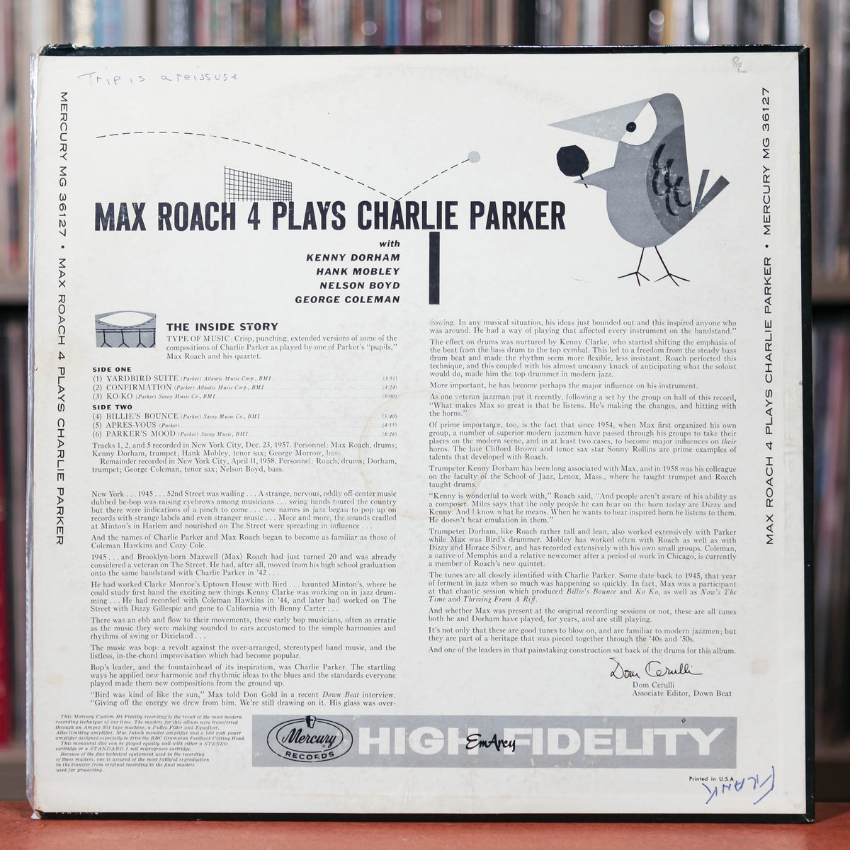 The Max Roach 4 - The Max Roach 4 Plays Charlie Parker - 1959 Mercury,