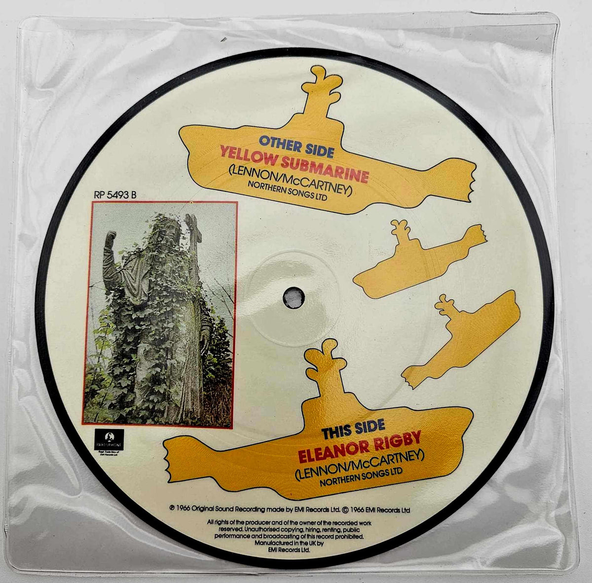 The Beatles - Yellow Submarine / Eleanor Rigby - 7" PICTURE DISC - UK