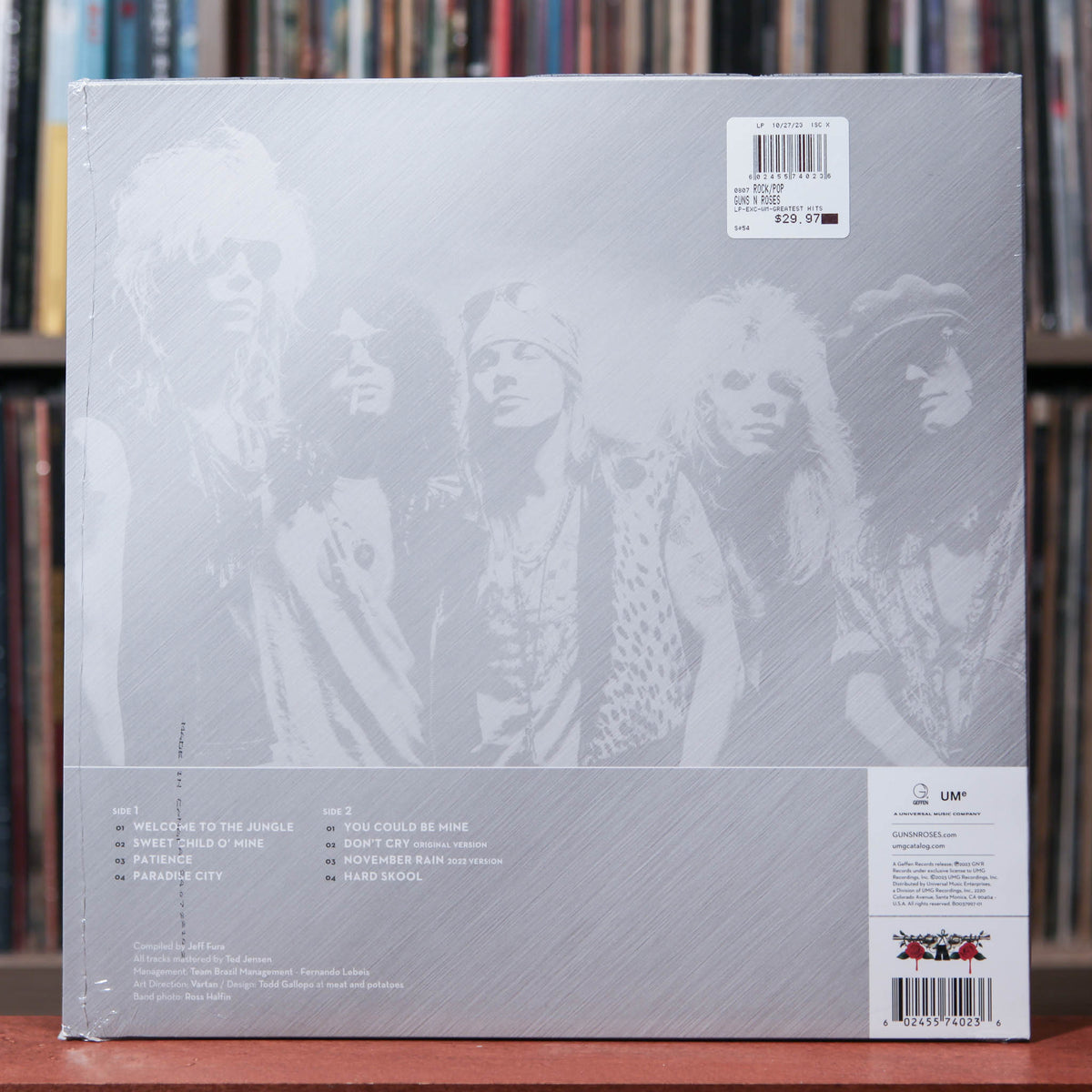 Guns N' Roses - Greatest Hits - RED ROSE vinyl 2023 Geffen Records, SE