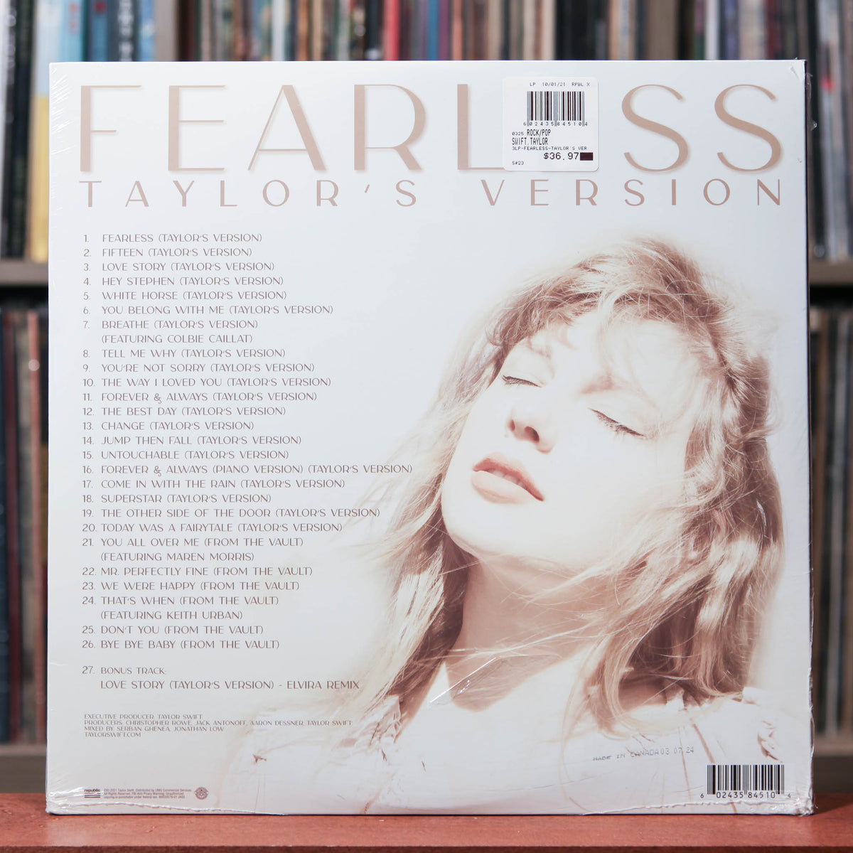Taylor Swift - Fearless (Taylor's Version) - 3LP GOLD vinyl 2021 Repub