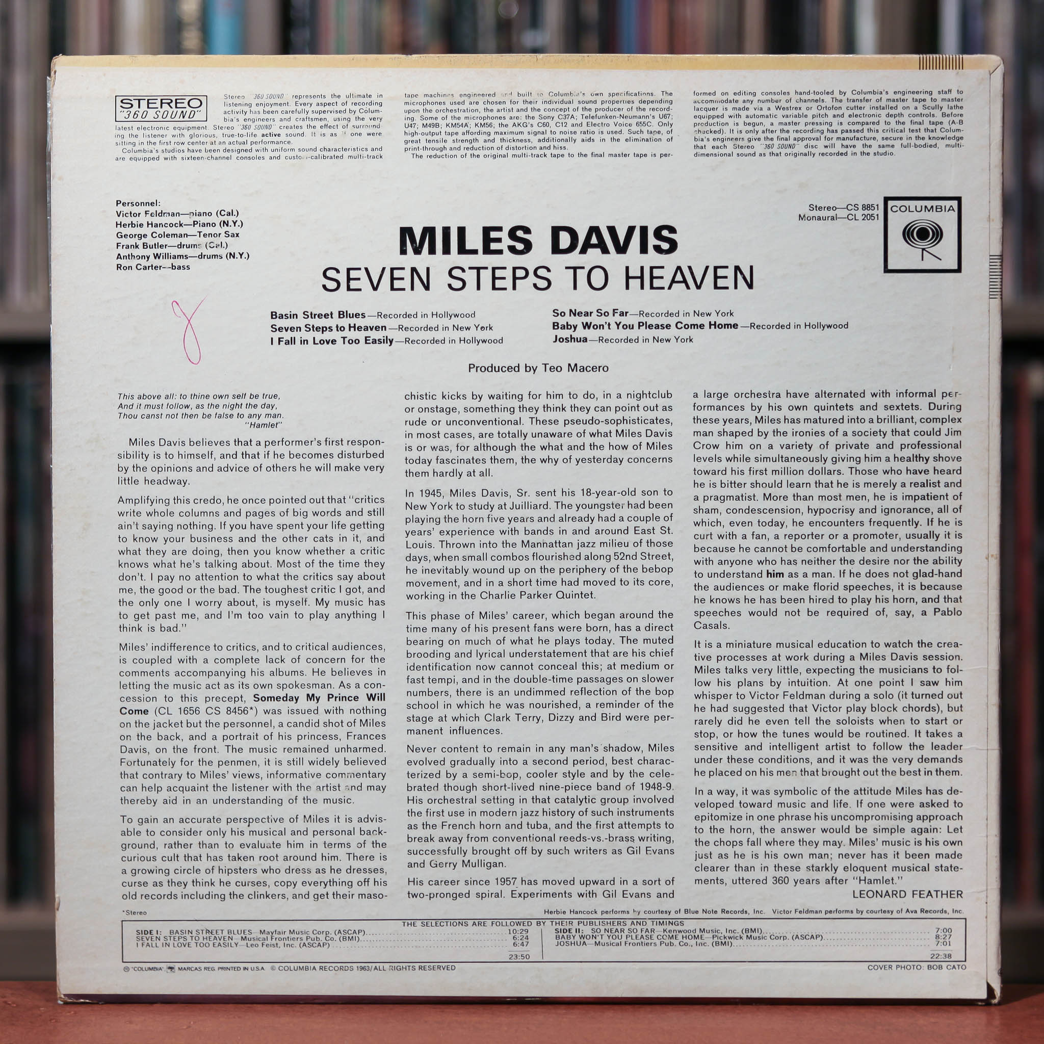 Miles Davis - Seven Steps To Heaven - 1963 Columbia, VG+/VG