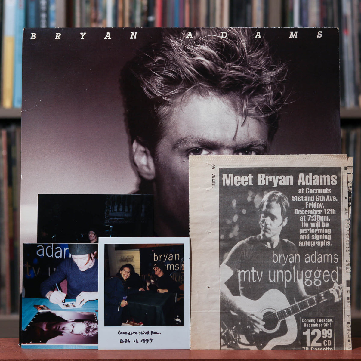 Bryan Adams - Reckless - SIGNED BY BRYAN ADAMS 1985 A&M Records, VG+/V