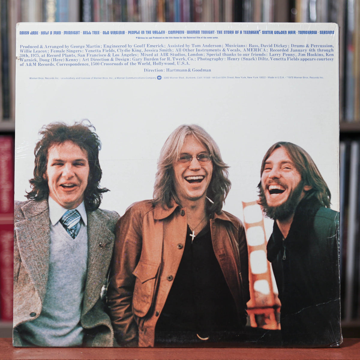 America - Hearts - 1975 Warner Bros, SEALED