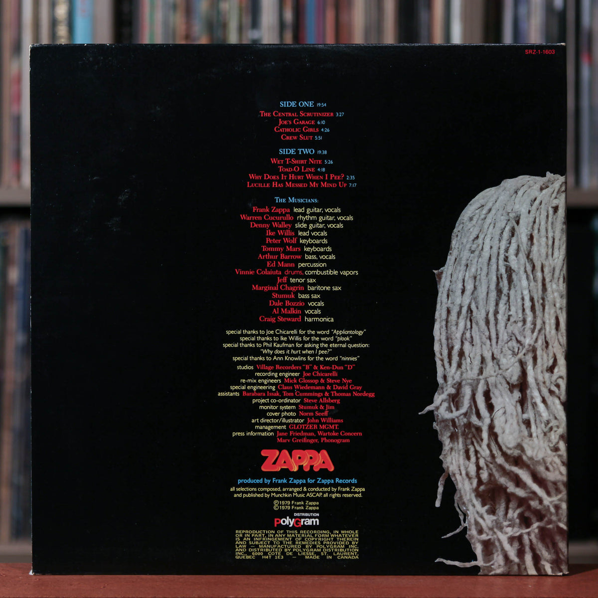 Frank Zappa - Joe's Garage Act I - 1979 Zappa Records, VG+/VG+