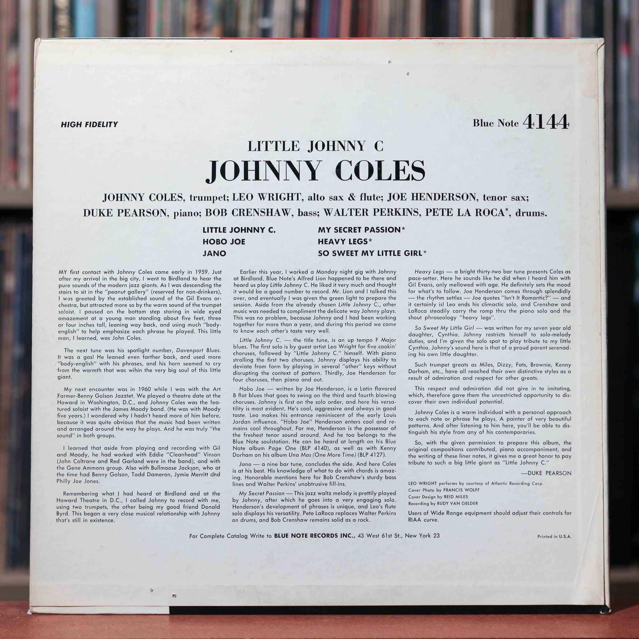 Johnny Coles - Little Johnny Coles - 1963 Blue Note - VG+/VG+