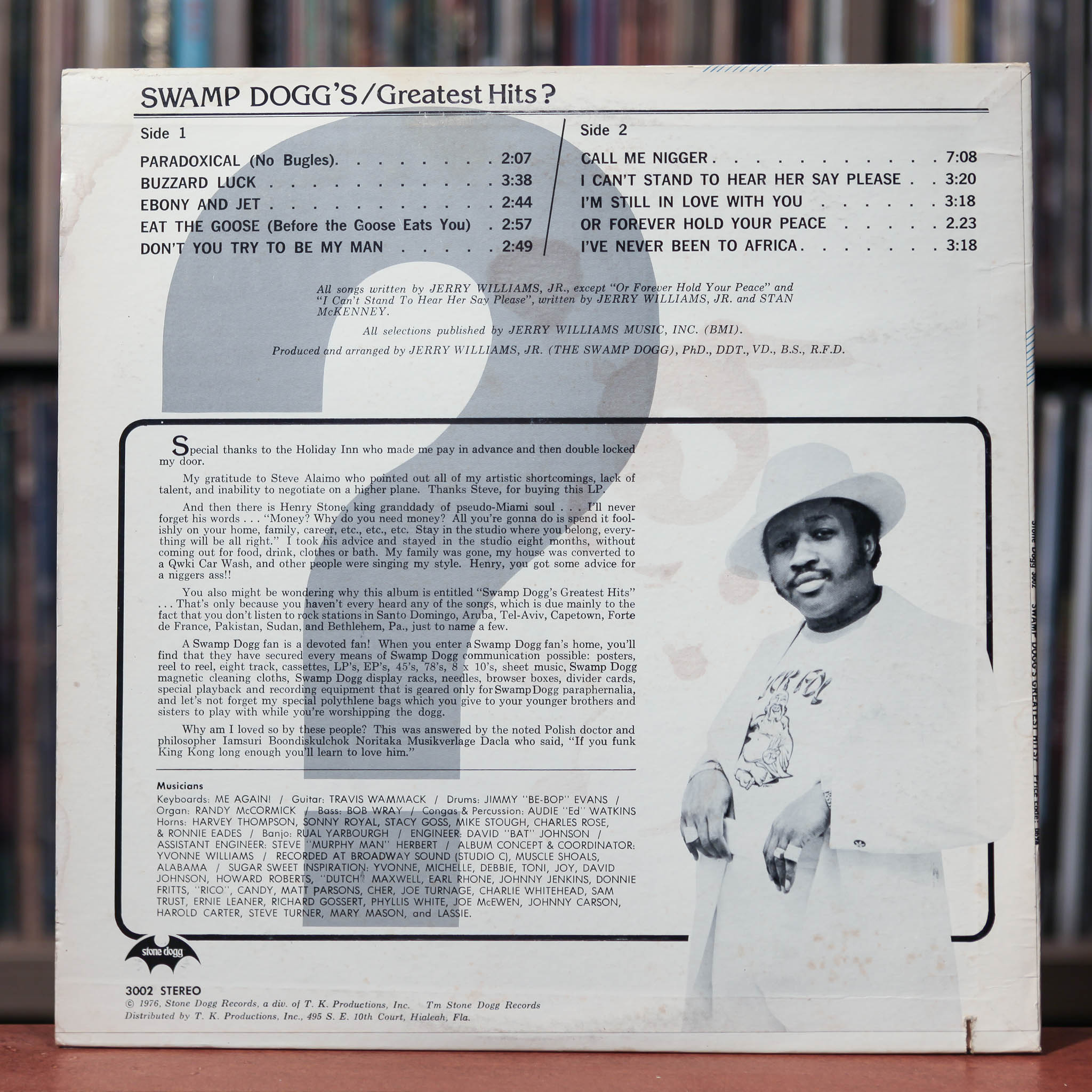 Swamp Dogg - Swamp Dogg's Greatest Hits? - 1976 Stone Dogg, VG+/EX