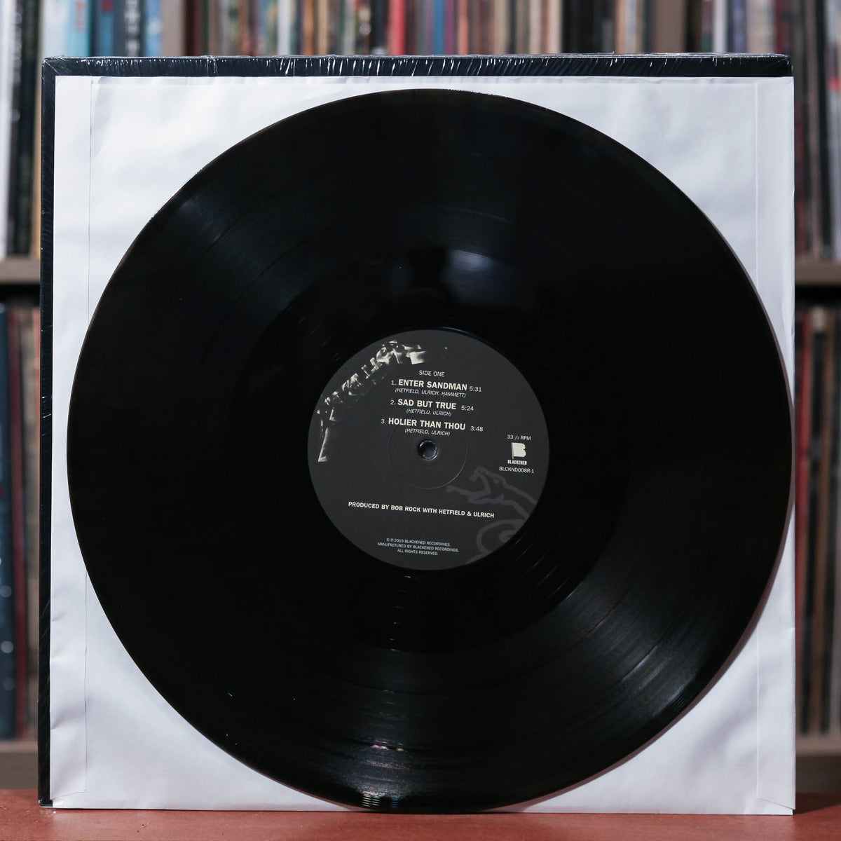 Metallica - Metallica - Clear Black Marble Vinyl - 2021 Blackened, EX/