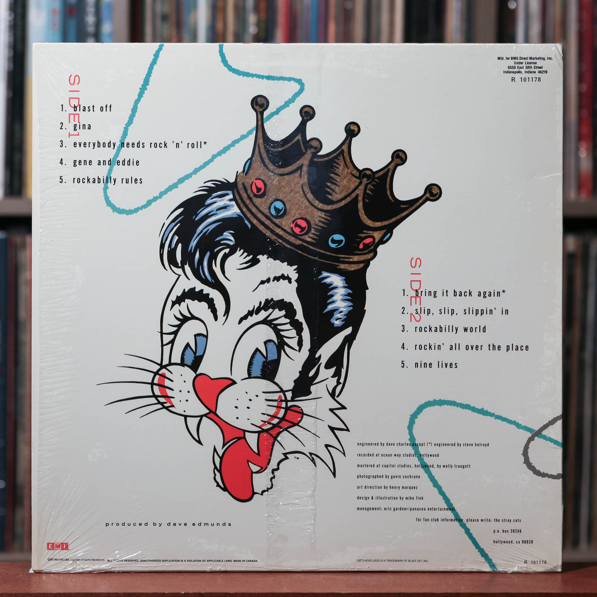 Stray Cats - Blast Off! - IN SHRINK 1989 EMI USA, EX/EX