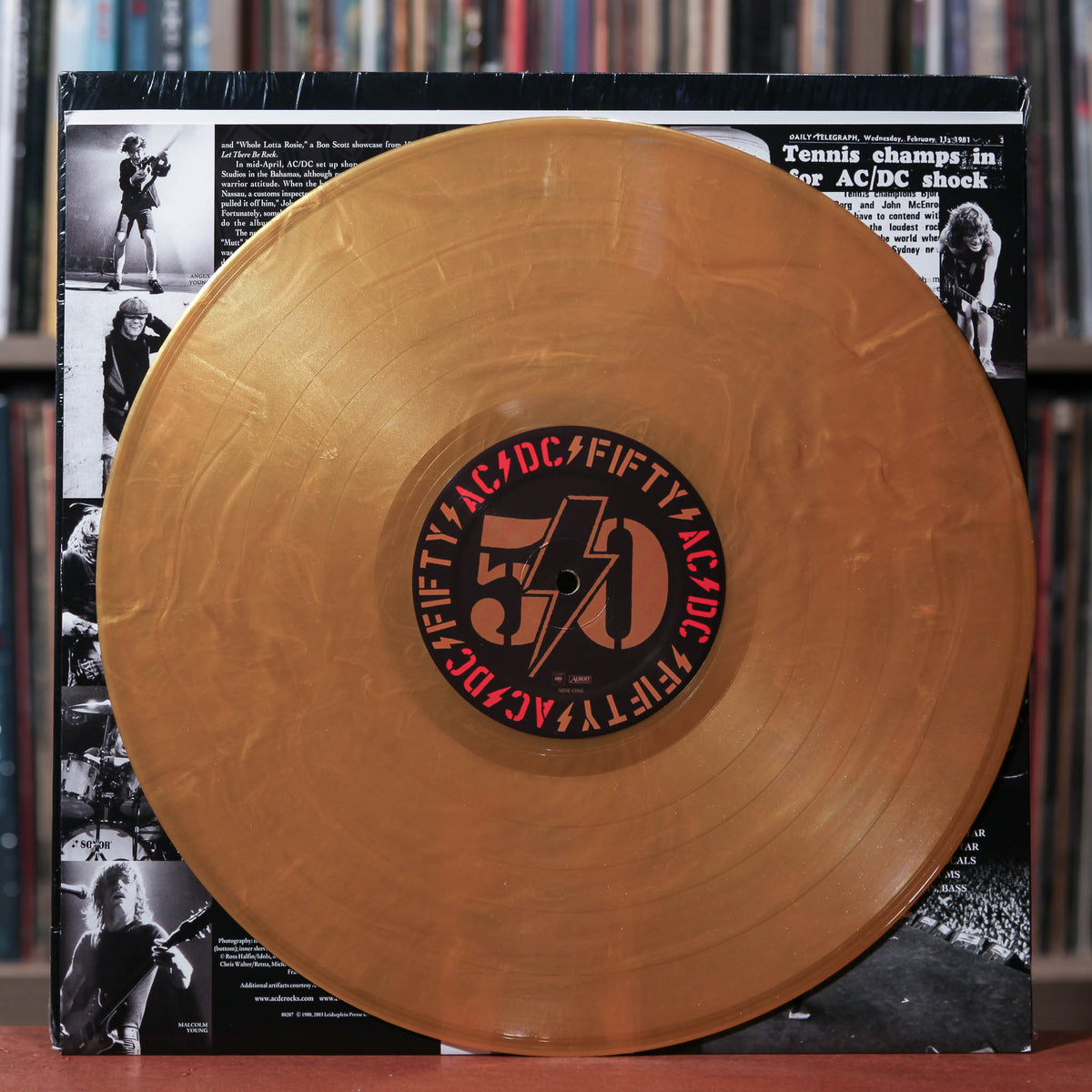 AC/DC - Back In Black - Gold Vinyl - 2024 Columbia, EX/EX w/SHRINK