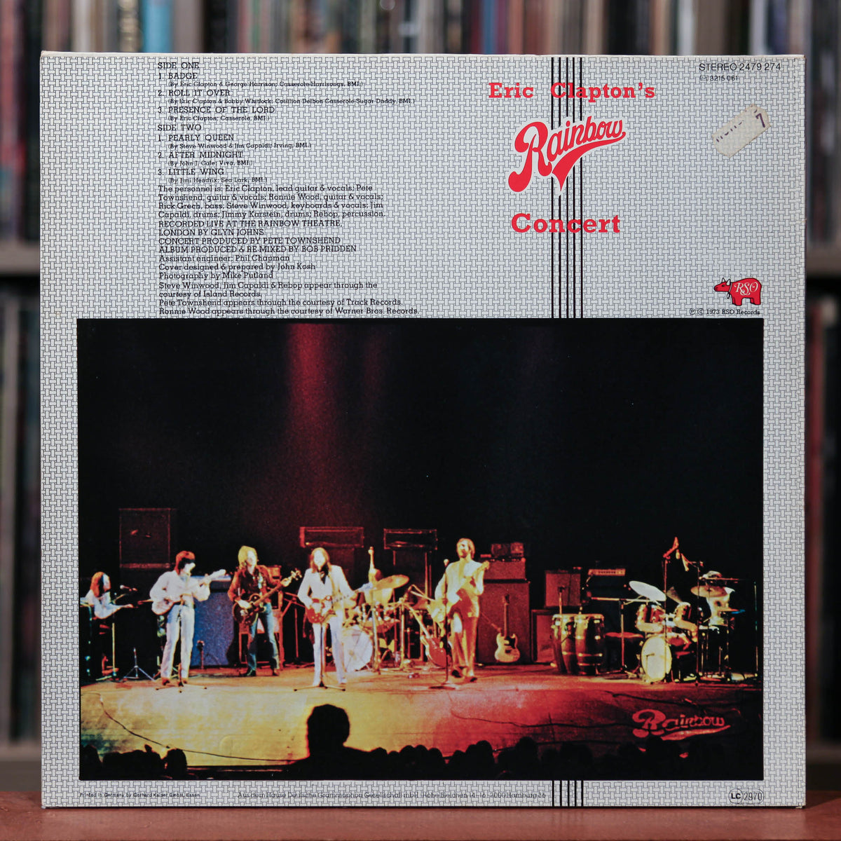 Eric Clapton - Eric Clapton's Rainbow Concert - 1973 RSO Germany - VG+