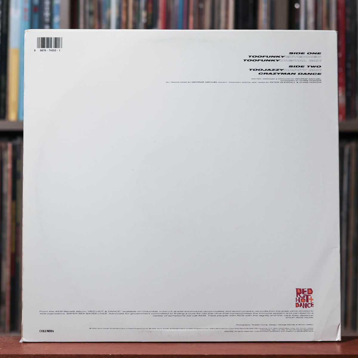 George Michael - Too Funky - 1992 Columbia, VG/VG+