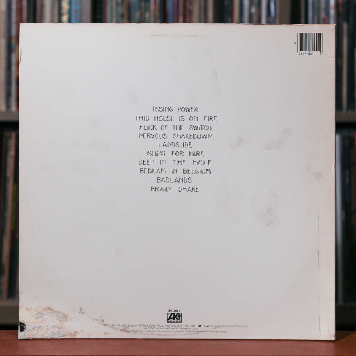 AC/DC - Flick Of The Switch - 1983 Atlantic, G+/VG+