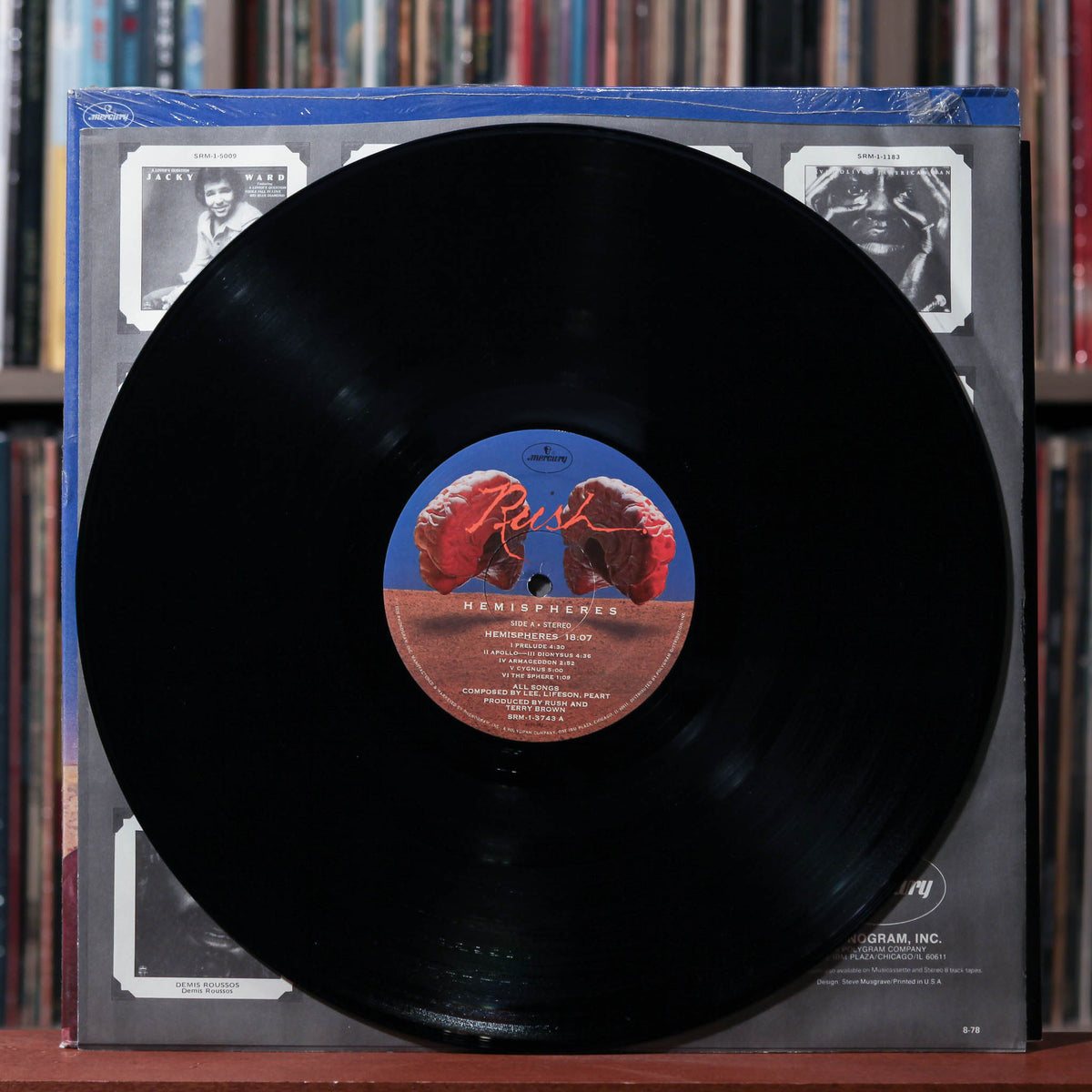 Rush - Hemispheres - IN SHRINK W/ HYPE & POSTER 1978 Mercury, EX/VG+