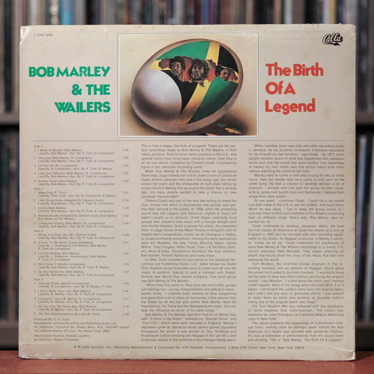 Bob Marley - The Birth Of A Legend - 2LP - 1976 Calla Records, VG+/VG