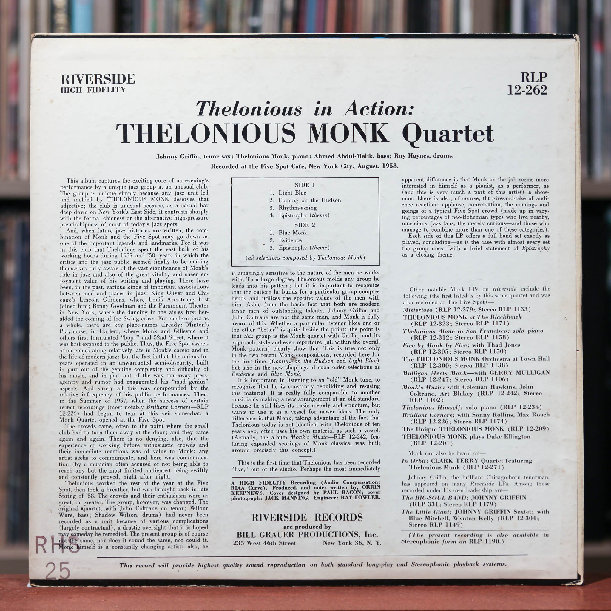 Thelonious Monk - Thelonious Monk Quartet - In Action - 1963 Riverside