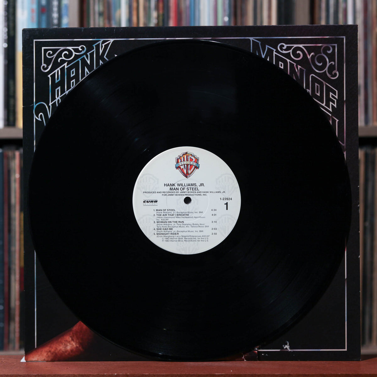 Hank Williams Jr. - Man Of Steel - 1983 Warner Bros. Records, VG/VG+