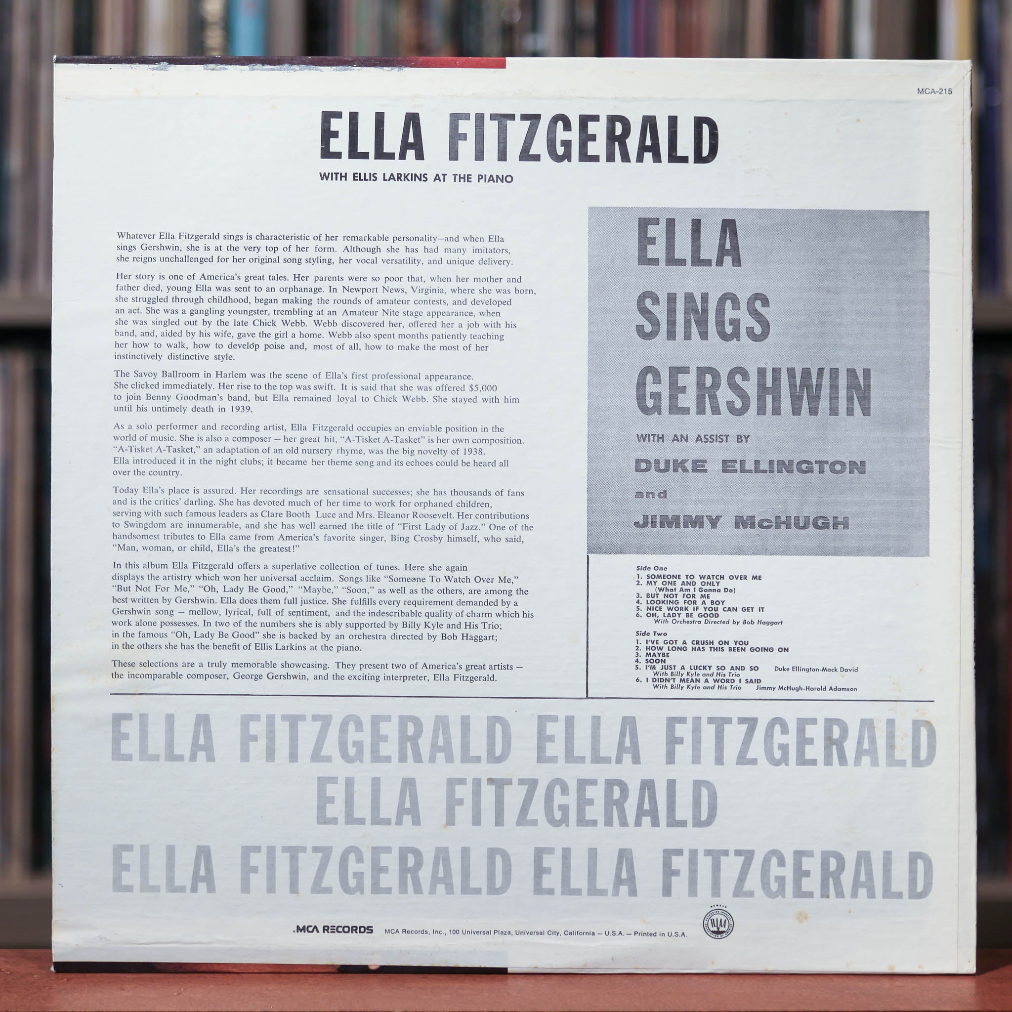 Ella Fitzgerald - Ella Sings Gershwin - 1970's MCA, EX/VG+
