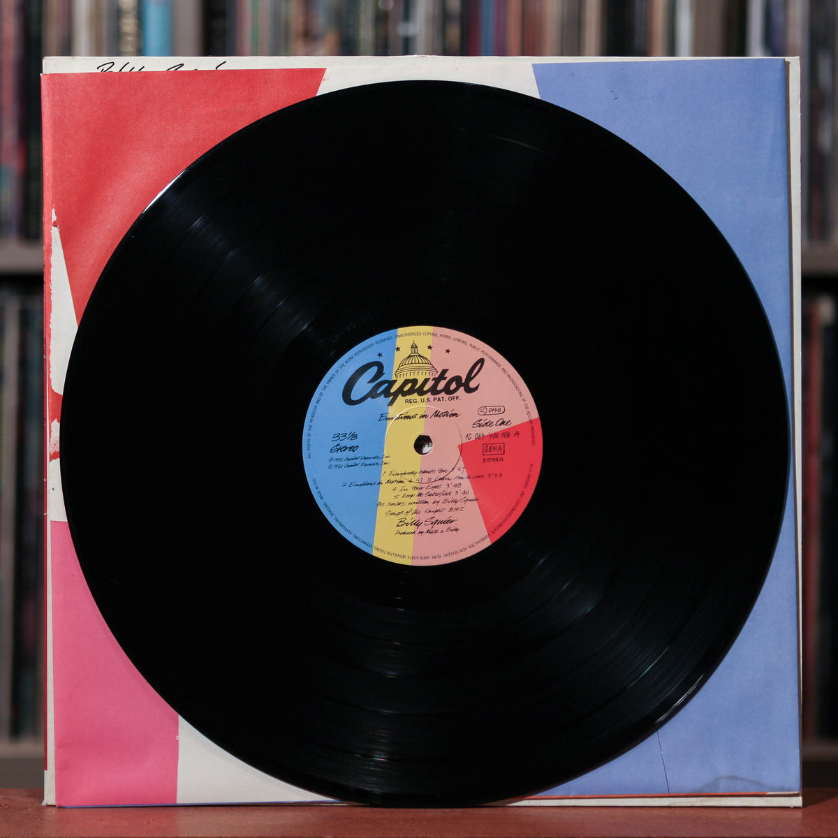 Billy Squier - Emotions In Motion - 1982 Capitol German GEMA