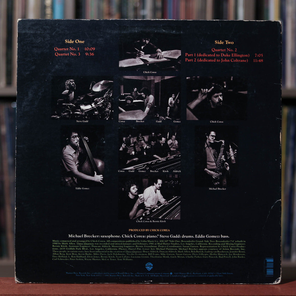Chick Corea - Three Quartets - 1981 Warner, VG/VG+