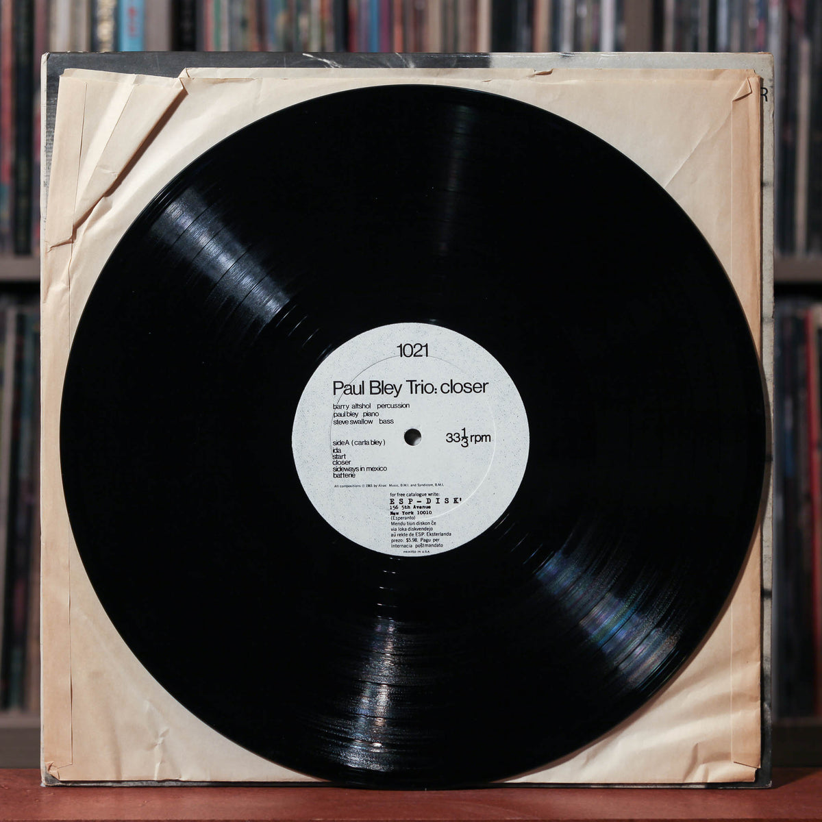 Paul Bley Trio - Closer - 1966 ESP Disk, VG+/VG