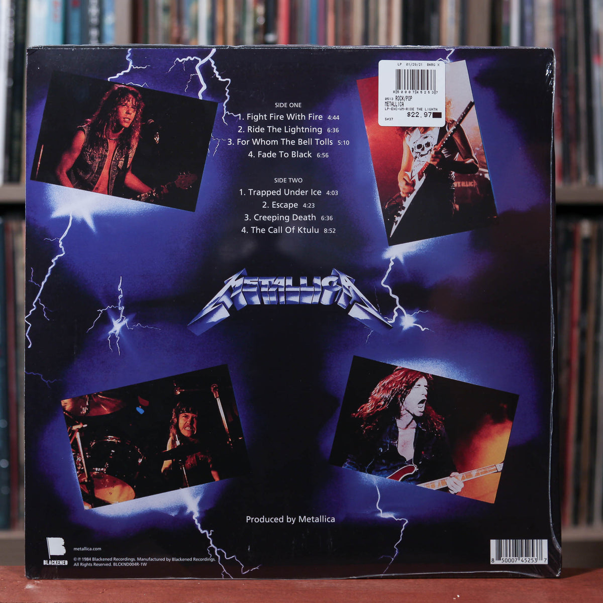Metallica - Ride The Lightning - Electric Blue Vinyl - 2021 Blackened,