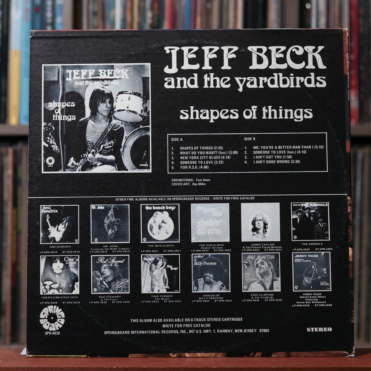 Jeff Beck - Shapes Of Things - 1975 Springboard, VG/VG