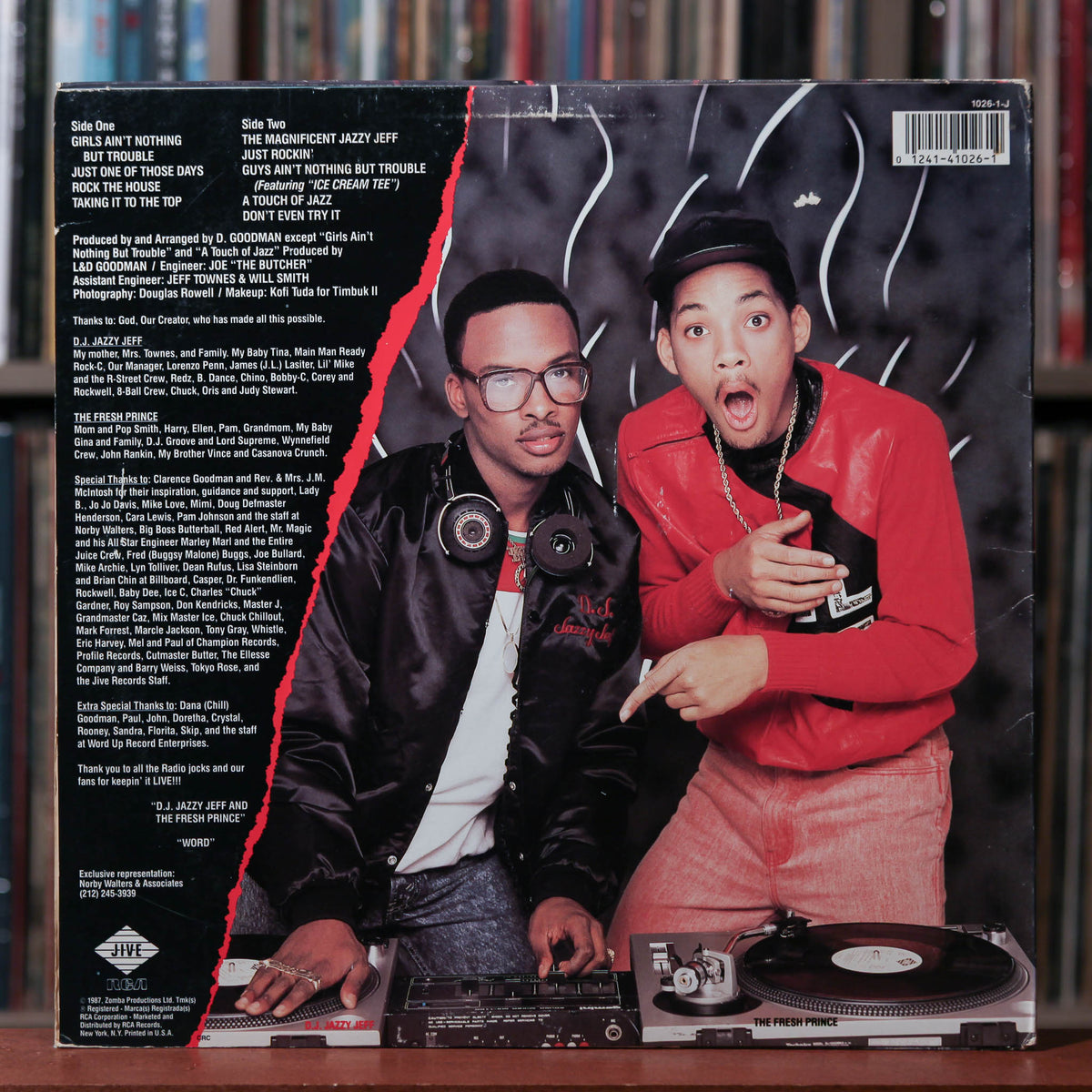 DJ Jazzy Jeff & The Fresh Prince - Rock The House - 1987 Jive, VG/EX