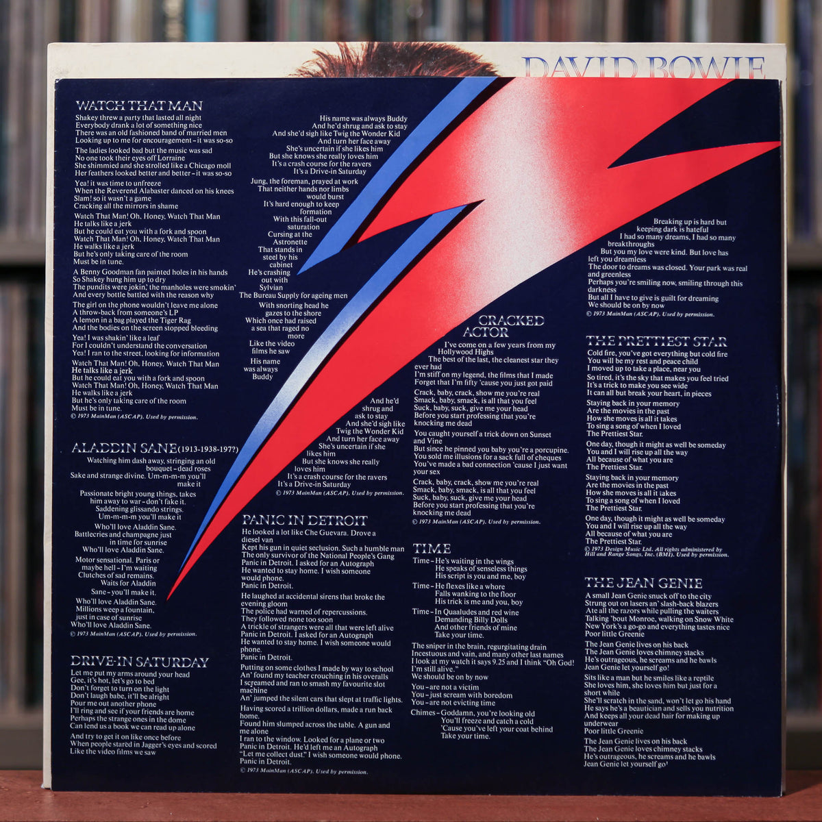 David Bowie - Aladdin Sane - 1973 RCA Victor, EX/VG