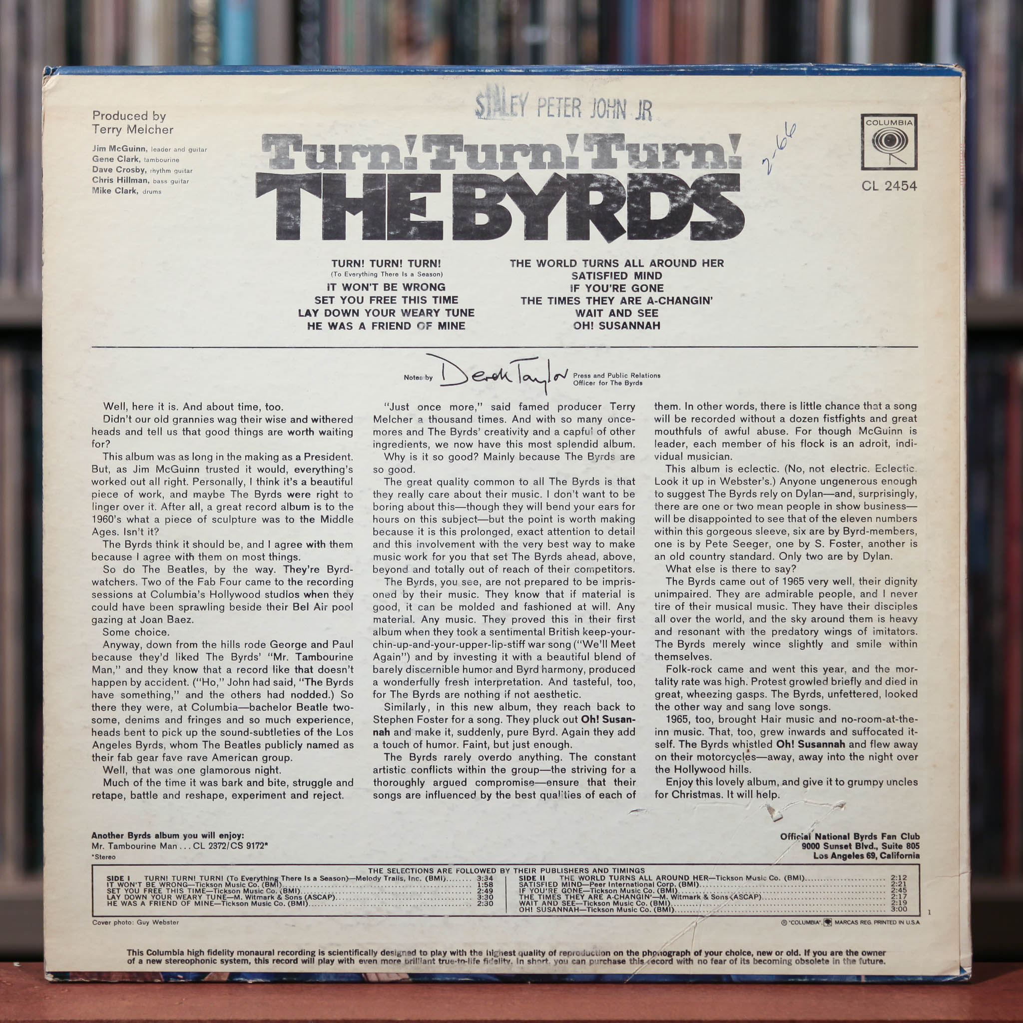 The Byrds - Turn! Turn! Turn! - 1965 Columbia