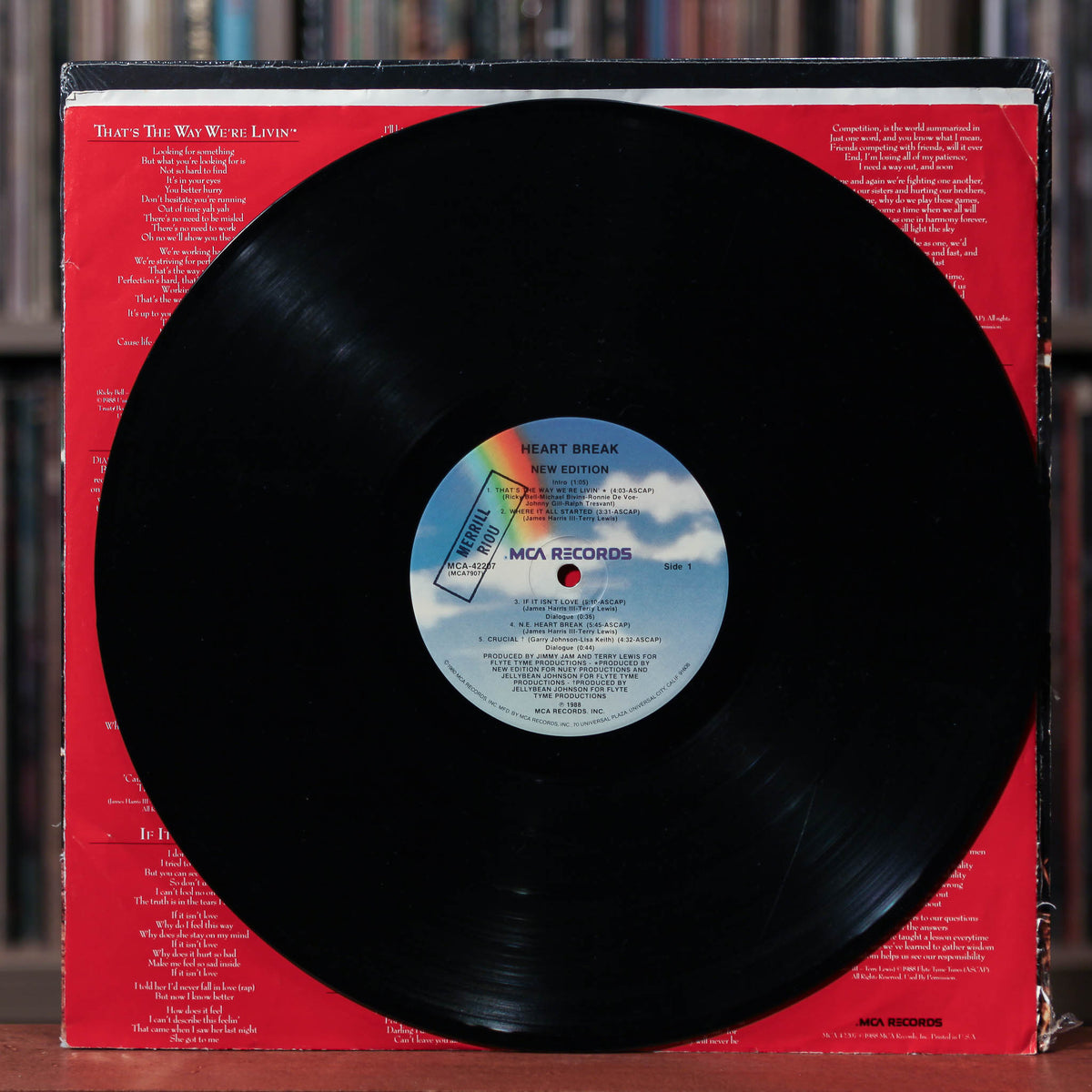 New Edition - Heart Break - 1988 MCA, EX/VG w/Shrink & Hype