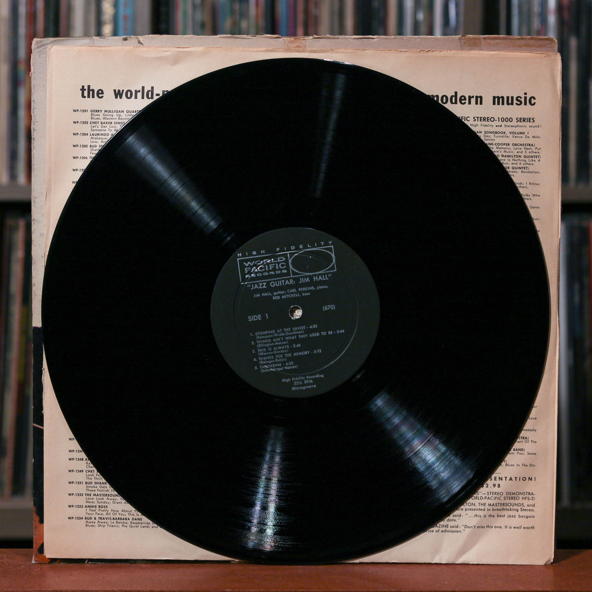 Jim Hall Trio - Jazz Guitar - 1958 World Pacific Records, G+/VG