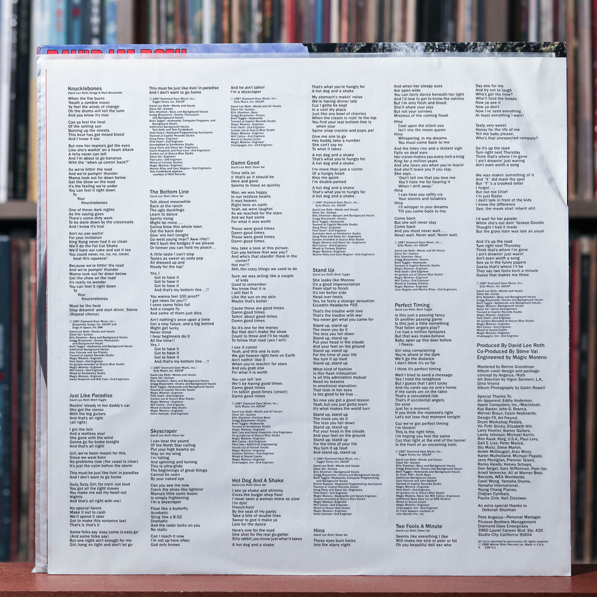 David Lee Roth - Skyscraper - 1988 Warner Bros. Records, EX/NM