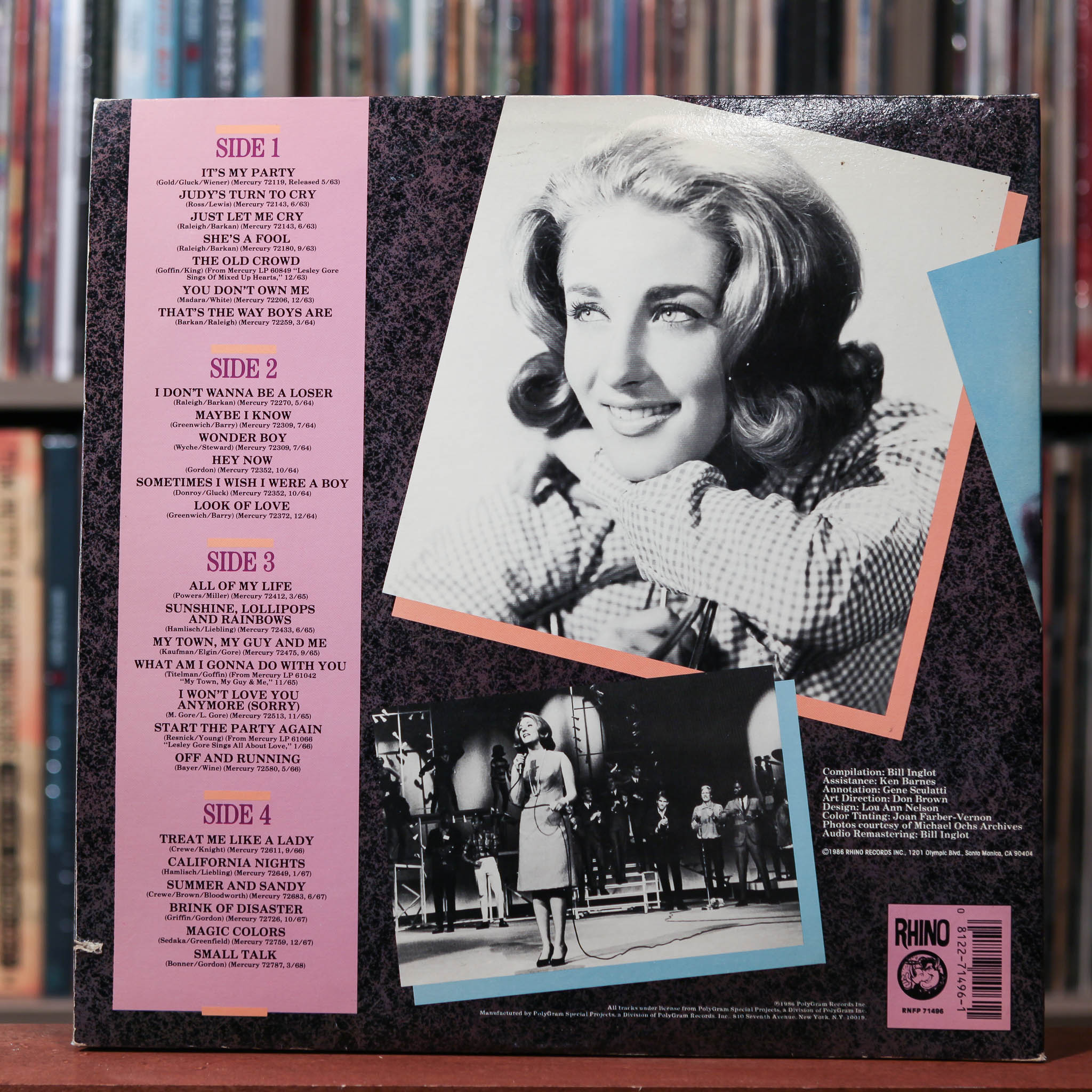 Lesley Gore - The Lesley Gore Anthology - 2LP 1986 Rhino Records, VG+/