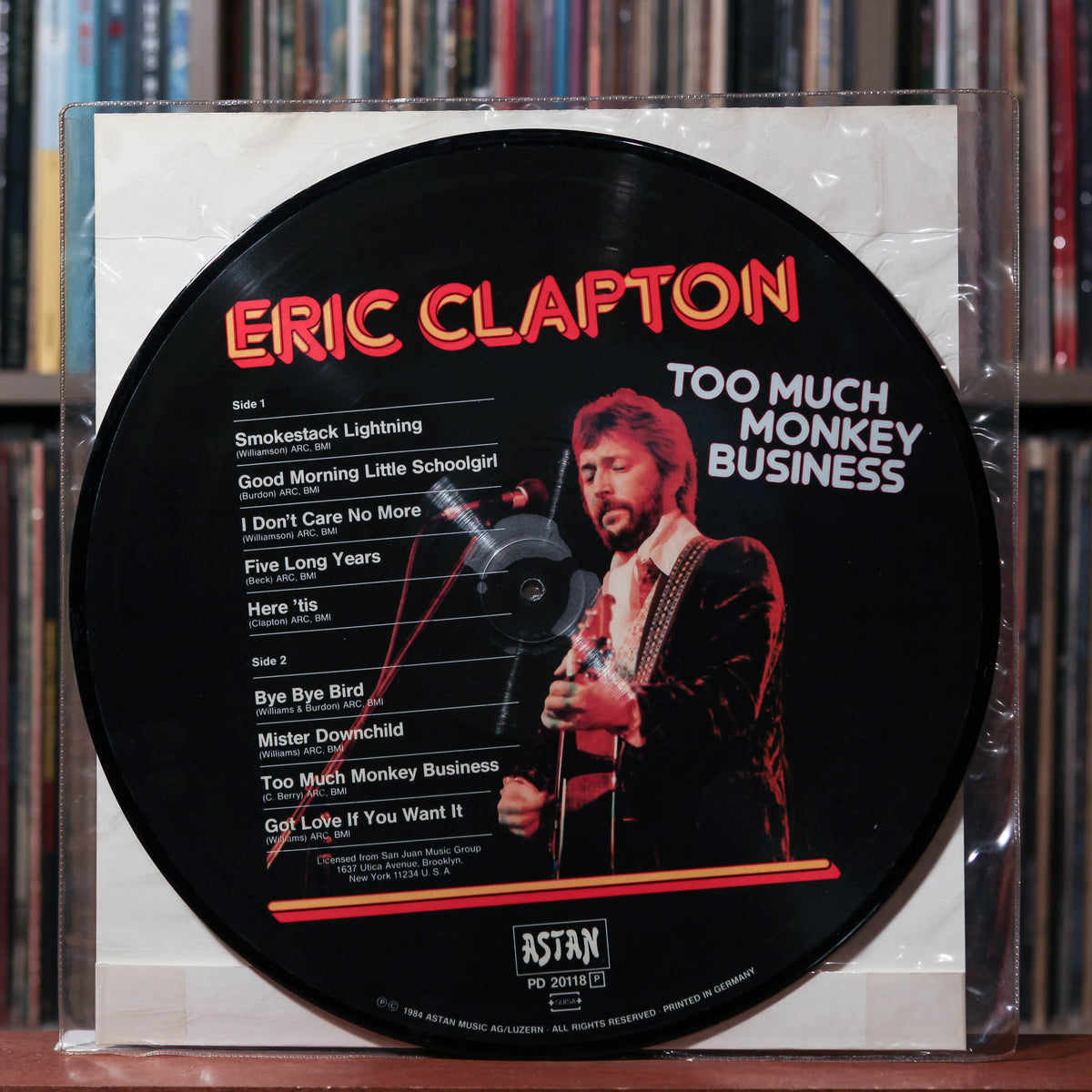 Eric Clapton - Too Much Monkey Business- 1984 GERMAN PICTURE DISC, Ast