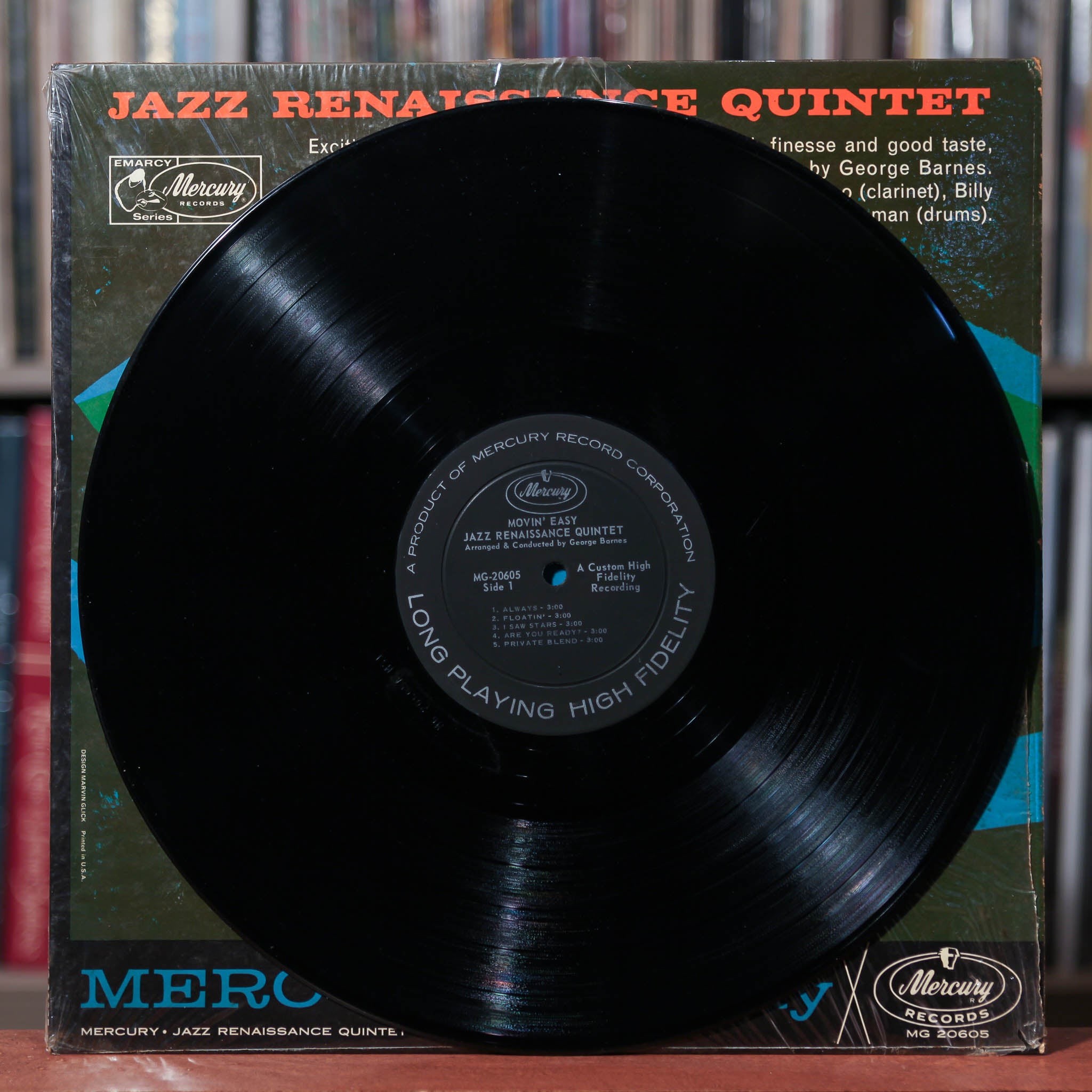 Jazz Renaissance Quintet - Movin' Easy - 1961 Mercury, EX/VG+ w/Shrink