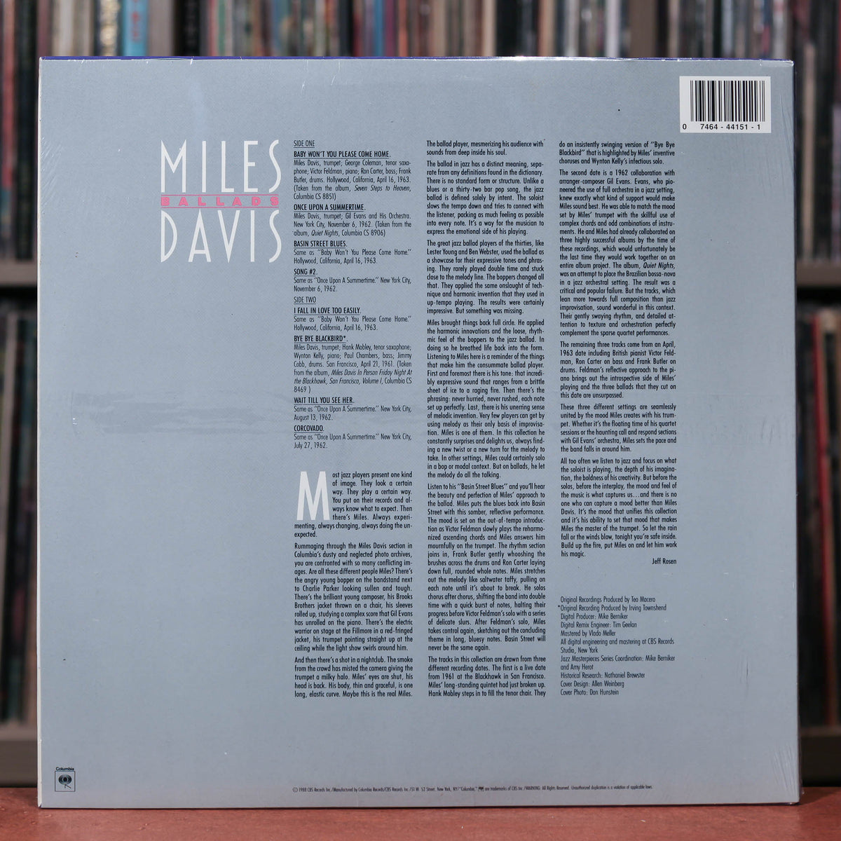 Miles Davis - Ballads - 1988 Columbia, SEALED