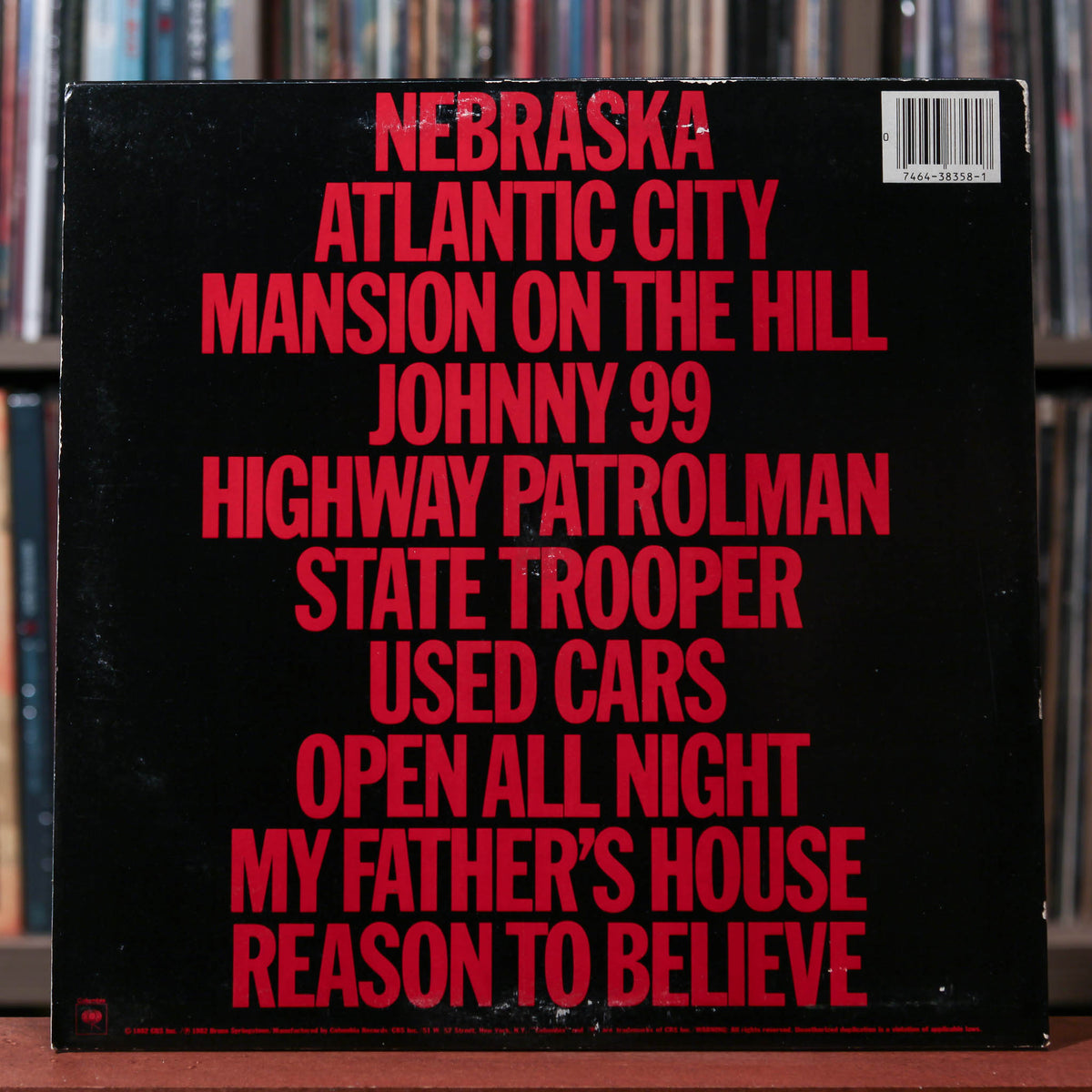 Bruce Springsteen - Nebraska - 1982 Columbia, VG/VG+
