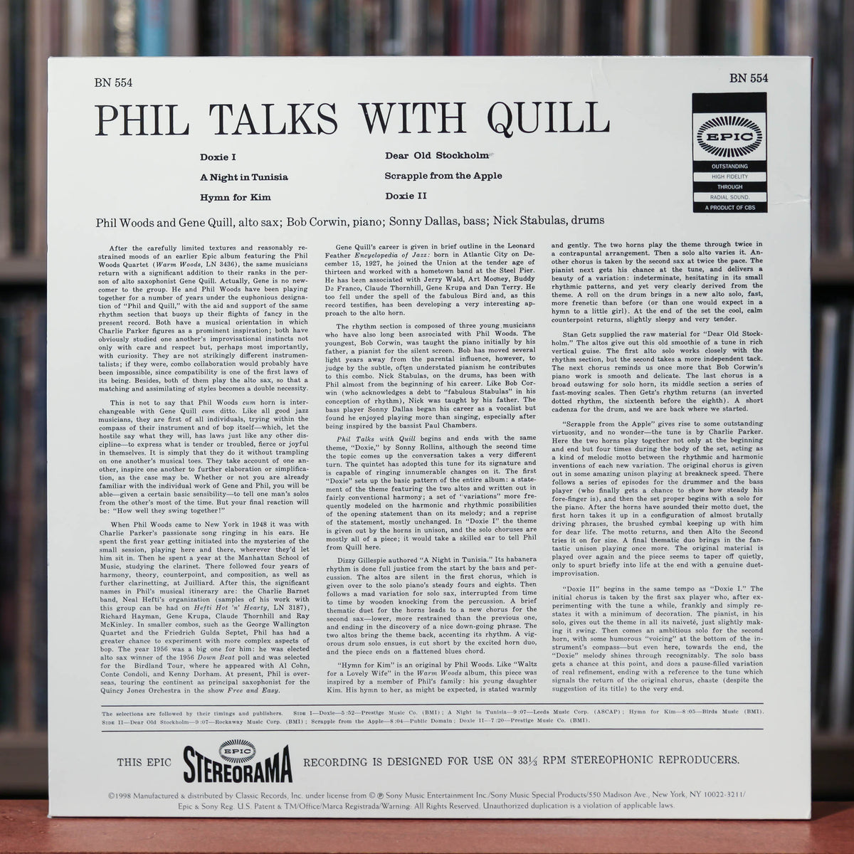 The Phil Woods Quartet With Gene Quill - Phil Talks With Quill - 1998