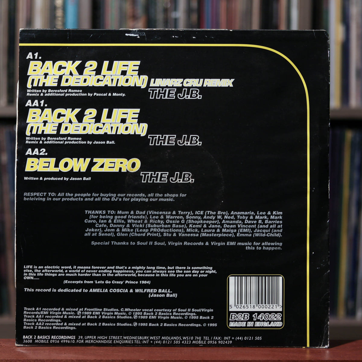 The J.B. - Back 2 Life (The Dedication) - 1995 Back 2 Basics, VG Media