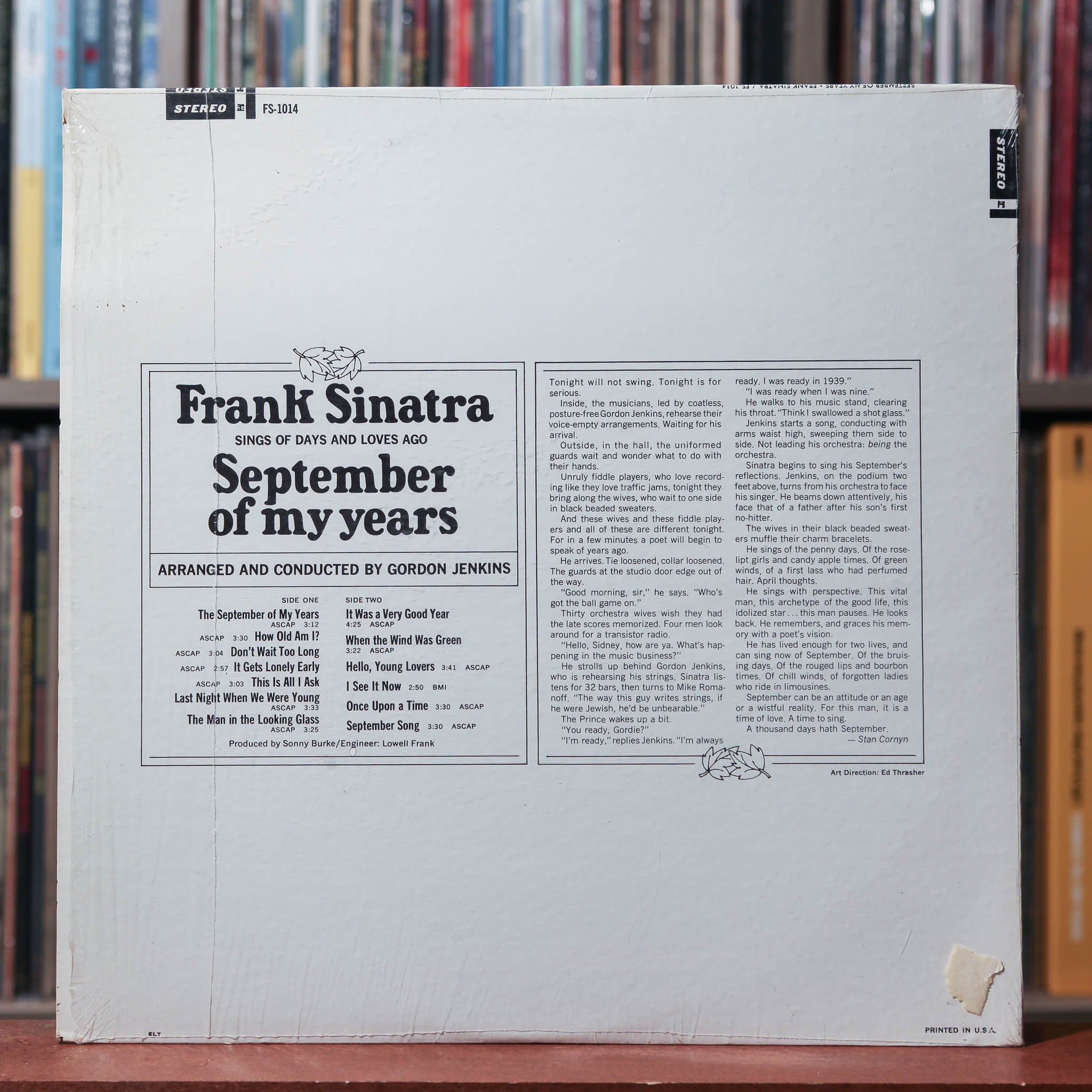 Frank Sinatra - September Of My Years - IN SHRINK 1965 Reprise Records