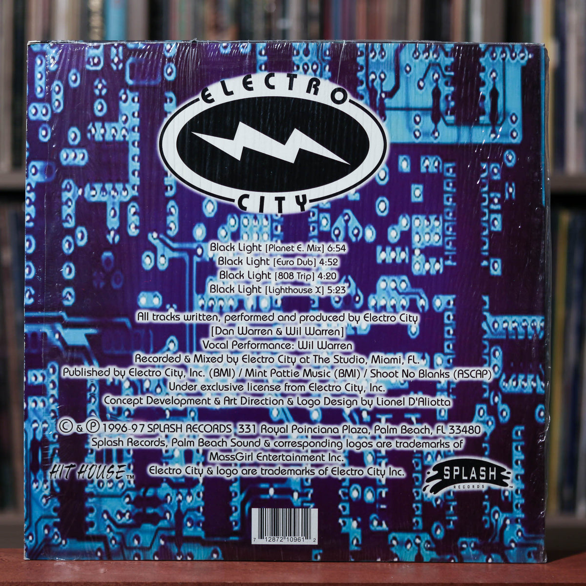 Electro City - Black Light - 1997 Splash, VG+/VG+