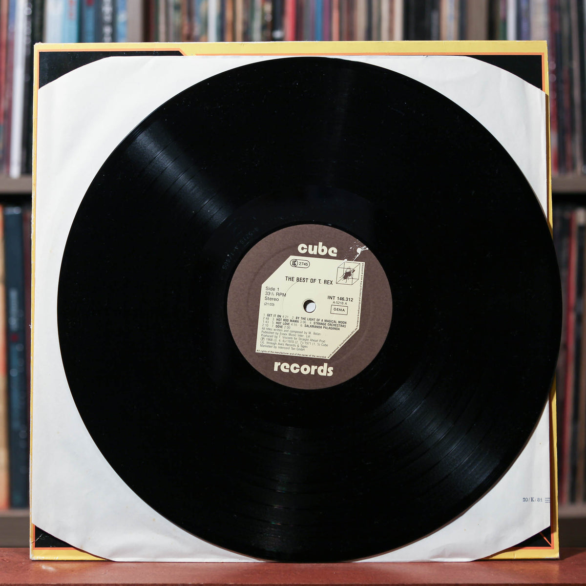 T. Rex - The Best Of T. Rex - GERMAN import 1980 Cube Records, VG/VG+