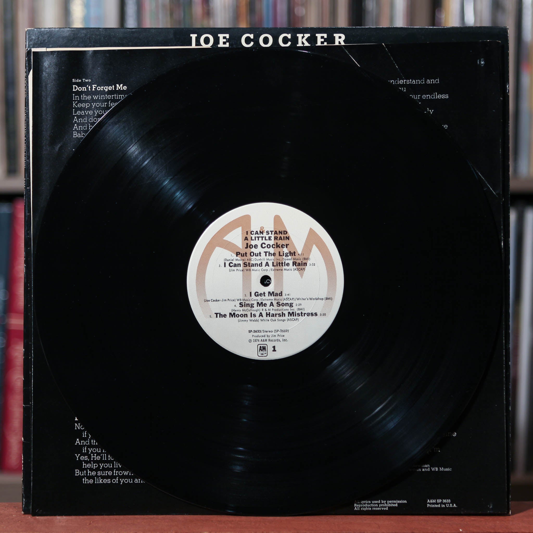 Joe Cocker - I Can Stand A Little Rain - 1974 A&M, EX/VG+