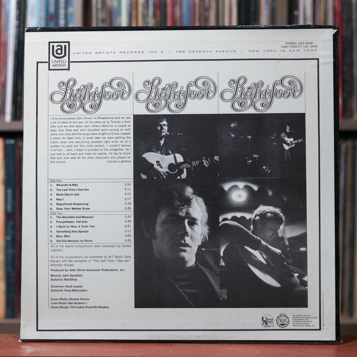 Gordon Lightfoot - Did She Mention My Name - 1968 United Artists Recor